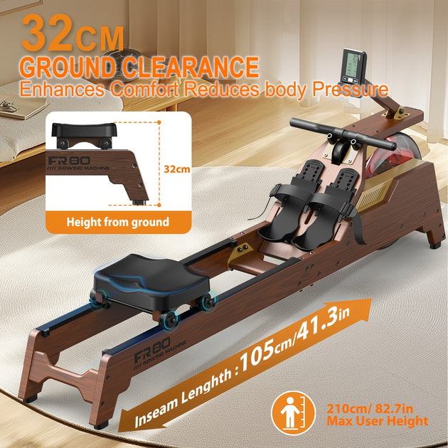 Roeimachine – Houten Roeitrainer – Water Roeimachine – Fitness Roeimac ...